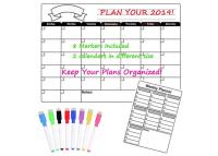 China Custom Dry Erase Fridge Magnet Calendar, 12 x 16 inch Magnetic Weekly Planner with dry erase marker for sale