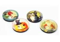 China Halloween Decoration 4 Colors Offset Printing Glass Fridge Magnets Magnets For Refrigerator for sale