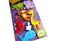 China Custom Paper Stickers Featuring Hand Made Dimensional Layered Raised 3D Embellishments Made from Cardstock and Foam Circles for sale
