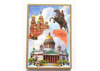 China Custom Design Travel Souvenir 78 X 54mm Tinplate Refrigerator Magnet Souvenir Fridge Magnets for sale