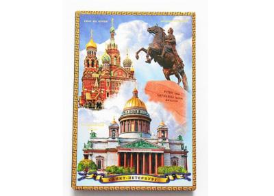 China Custom Design Travel Souvenir 78 X 54mm Tinplate Refrigerator Magnet Souvenir Fridge Magnets for sale