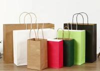 China 250gsm Colored Paper Shopping Bags Retail Shopping Bags Kraft Brown Paper Shopping Bags With Handles for sale