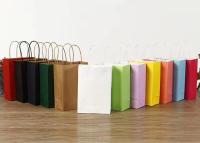 China 250gsm Colored Paper Shopping Bags Retail Shopping Bags Kraft Brown Paper Shopping Bags With Handles for sale