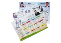 China Custom Paper Fridge Magnet Magnetic Business Card with Calendar Printed on Glossy Artpaper and Flexible Magnet Material for sale