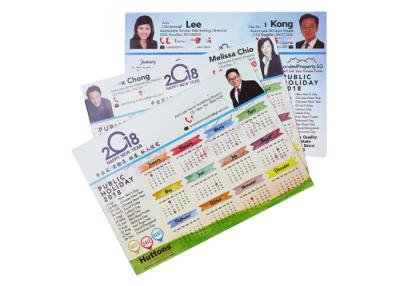 China Custom Paper Fridge Magnet Magnetic Business Card with Calendar Printed on Glossy Artpaper and Flexible Magnet Material for sale