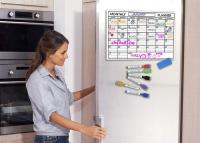 China Magnetic Fridge Calendar dry erase surface monthly planner designed for refrigerator with stain resistant coating and easy wipe clean for sale