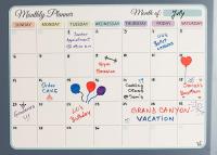 China Magnetic Fridge Calendar dry erase surface monthly planner designed for refrigerator with stain resistant coating and easy wipe clean for sale