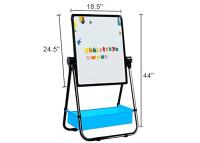 China Magnetic Dry Erase Board Double Sided 360 Degree Rotating Adjustable Height Sturdy Aluminum Alloy Construction Easy to Store for sale