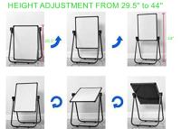 China Magnetic Dry Erase Board Double Sided 360 Degree Rotating Adjustable Height Sturdy Aluminum Alloy Construction Easy to Store for sale