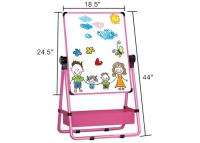 China Magnetic Double-Sided Dry Erase Board whiteboard chalkboard With 360° Rotating Standing Easel For Kids Art Easel for sale