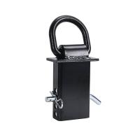 China Removable D-Ring Tie-Downs for Stake Pockets - 18,000 lb Break Strength, 5,400 lb Working Load, Black Powder-Coated Steel for sale