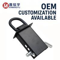 China Removable D-Ring Tie-Downs for Stake Pockets - 18,000 lb Break Strength, 5,400 lb Working Load, Black Powder-Coated Steel for sale