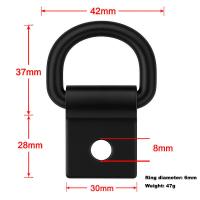 China 1/4 Inch Heavy-Duty D-Ring Tie Down Anchors with 2400 lbs Load Capacity - Industrial Carbon Steel Construction for sale