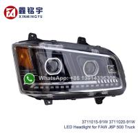 China FAW J6P 500 LED Truck Headlights 36W 24V High Low Beam Dual Lens Replacement 3711015-91W for sale