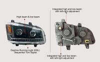 China FAW J6P 500 LED Truck Headlights 36W 24V High Low Beam Dual Lens Replacement 3711015-91W for sale