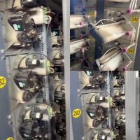 China Automatic Second Hand Plastic Flat Yarn Winding Machine 280m/Min For Yarn Extrusion Line for sale