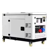 China 3kw - 15kw Air Cooled Portable Dg Set Two Cylinder Four Stroke Silent Diesel Generator for sale
