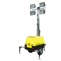 China 7 Meters Mobile Lighting Vehicle 5KW Diesel Generator With 1000W*4 Gold Halide Light for sale