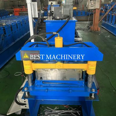 China 50HZ Color Steel Yx490 Roofing Sheet Roll Forming Machine Self Lock Cold for sale