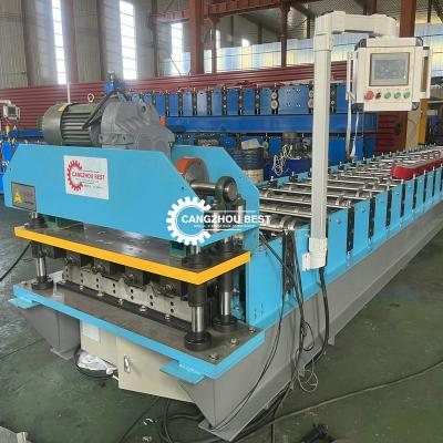 China Motor Driven Tile Roll Forming Machine High Speed 20m/Min Color Steel Spandrel for sale