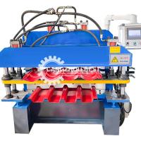 China 0.3mm PPGI Roofing Sheet Roll Forming Machine Double Layer Tile Making for sale