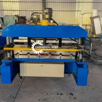 China Tr4 Tr5 Tr6 Sheet Roll Forming Machine Roofing Tile Making Hydraulic Cutting for sale