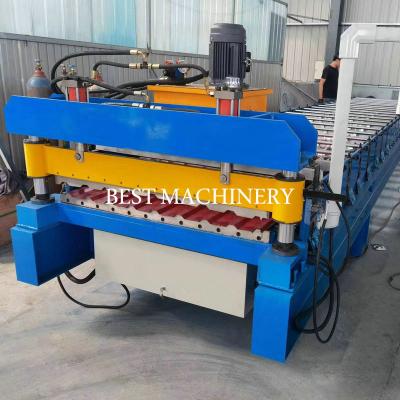 China 0.8mm Steel Profile C8 C21 Roofing Sheet Roll Forming Machine Ibr Design Making for sale