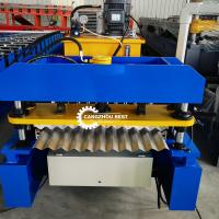 China Hydraulic Cutting G550 Corrugated Roll Forming Machine For Color Metal Roof Panel Sheet for sale