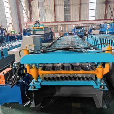 China Ibr Sheet Glazed Tile Roll Forming Machine Double Layer Trapezoidal Roof Press Making for sale