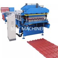 China Automatically Hydraulic Cutting Roof Tile Roll Former Color Steel PLC for sale