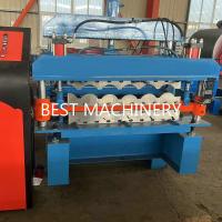 China Color Steel Profile High Rib Roof Panel Roll Forming Machine Plc 8m/Min for sale