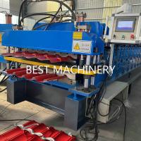 China Steel Double Layer Gi Roofing Sheet Roll Forming Machine For Q Tile Profile for sale