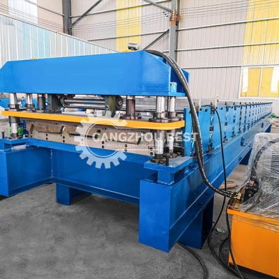 China Tr4 Steel GI Roofing Sheet Roll Forming Machine 12m/Min for sale