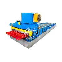 China PPGI Color Steel Step Roof Tile Roll Forming Machine 3kw + 4kw for sale