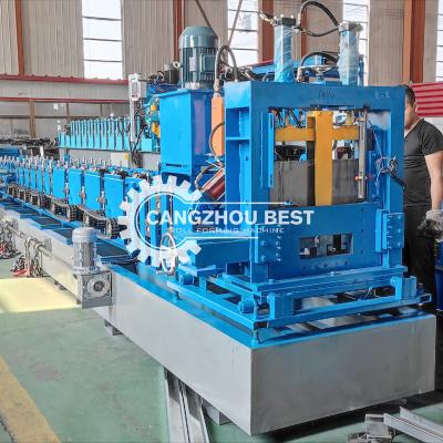 China Steel Frame C Purlin Roll Forming Machine PLC 10m/min for sale