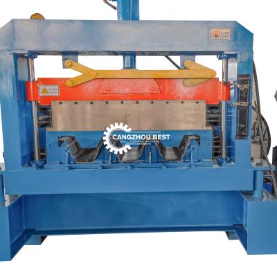 China Steel Construction Decking Sheet Floor Cold Roll Forming Machine PLC Control for sale