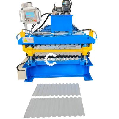 China IBR&Corrugated Double Layer Roofing Panel Cold Roll Forming Machine Steel Profile for sale