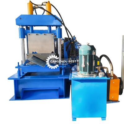 China Automatically Change Size Z Purlin Roll Forming Machine Gear Box Driven for sale