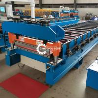 China PPGI Coil Corrugated Roofing Steel Profile Roll Forming Machine 8-12m/Min for sale