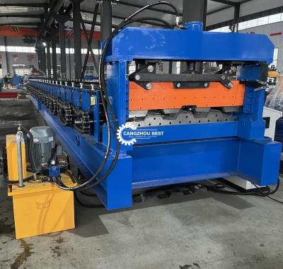 China CE ISO9001 Building Material Galvanized Steel Deck Floor Roll Forming Machine for sale