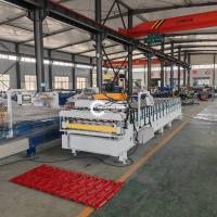 China Colored Steel Corrugated Double Layer Roof Sheet Making Machine 3-22 Stations for sale