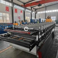 China Colored Steel Corrugated Double Layer Roof Sheet Making Machine 3-22 Stations for sale