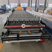 China Colored Steel Corrugated Double Layer Roof Sheet Making Machine 3-22 Stations for sale