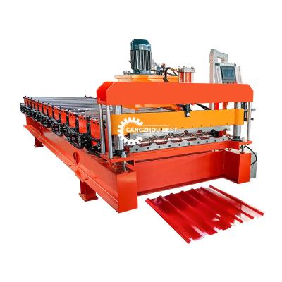 China 7 Ribs R Panel Metal IBR Sheet Roll Forming Machine Hydraulic Cutting for sale