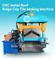 China Metal 350H Steel Roof Tile Ridge Cap Machine Hydraulic Cutting System for sale