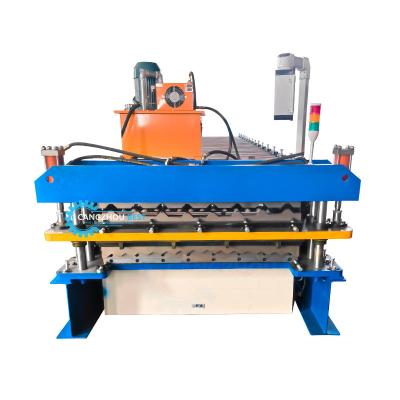 China Hydraulic Cutting Ai Double Layer Forming Machine Gear Box Driven for sale