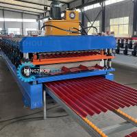 China Popular Profile Tr4 Corrugated PLC Roofing Sheet Roll Forming Machine Double Layer for sale