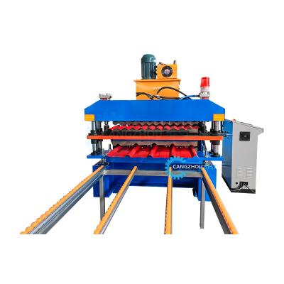 China Double Layer PPGI Roofing Roll Forming Machine For Color Coated Steel Profile for sale