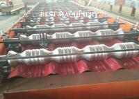 China Metal Roof Making Machine Production Line , PPGI Steel Glazed Tile Making Machine for sale