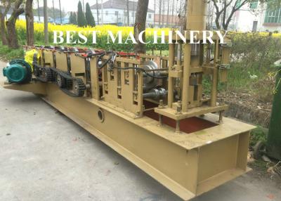 China Gavalnized Steel Shutter Door Roll Forming Machine U Channel Guide Frame Making for sale